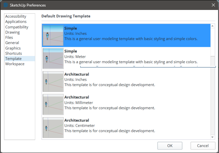 Preferences | SketchUp Help